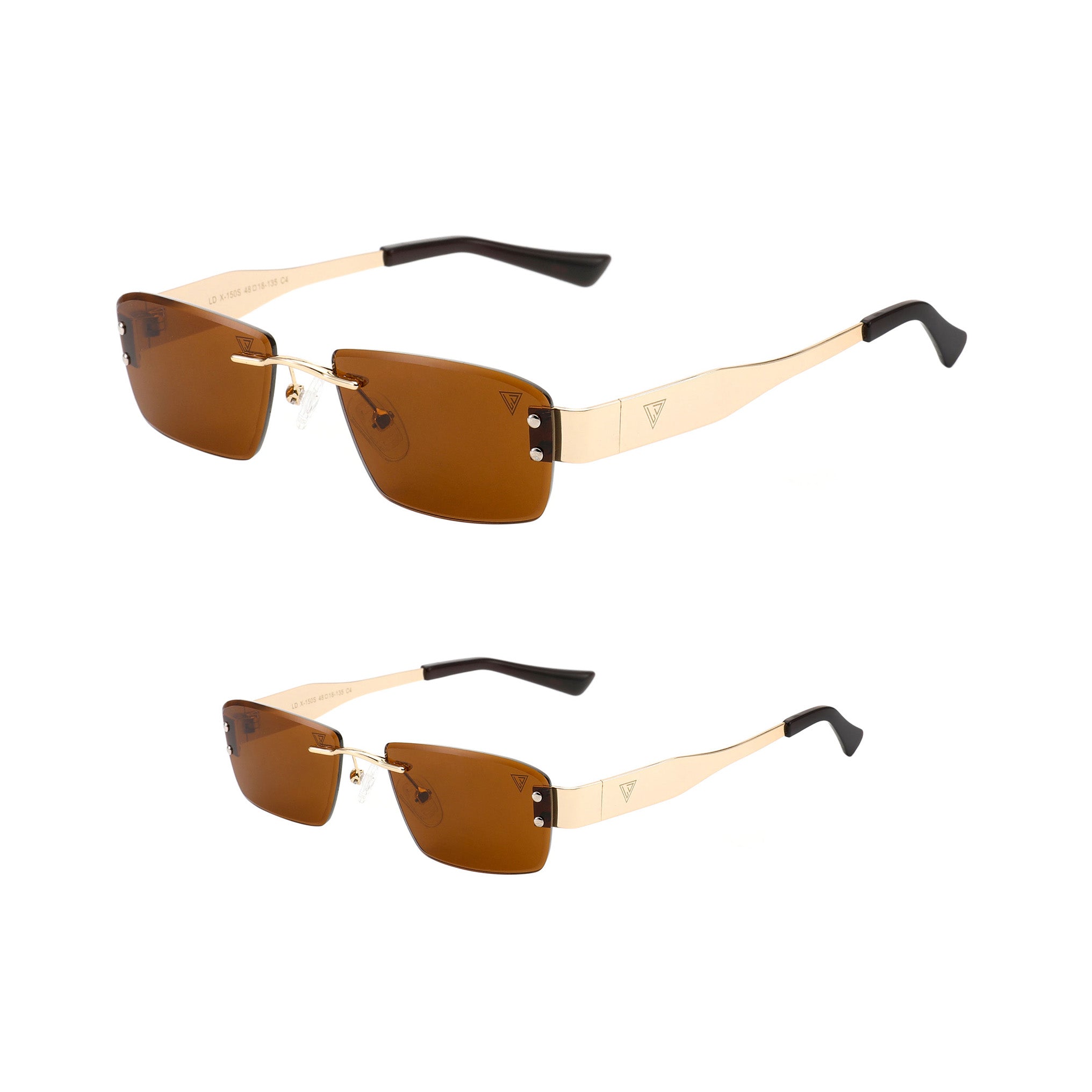 BROWN SOULMATES RIMLESS SUNGLASSES – Laurel Dale Eyewear